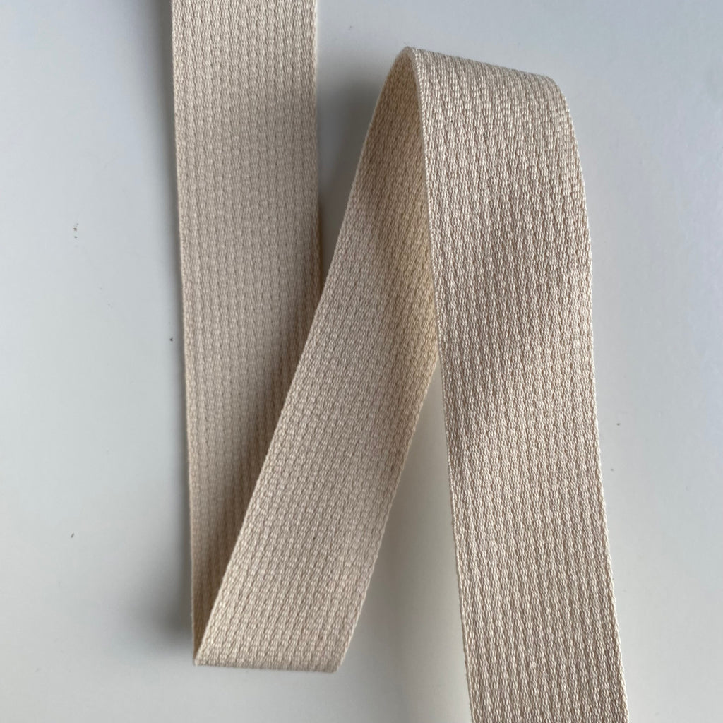 Bag Cotton Webbing/Strapping (30mm) - Natural