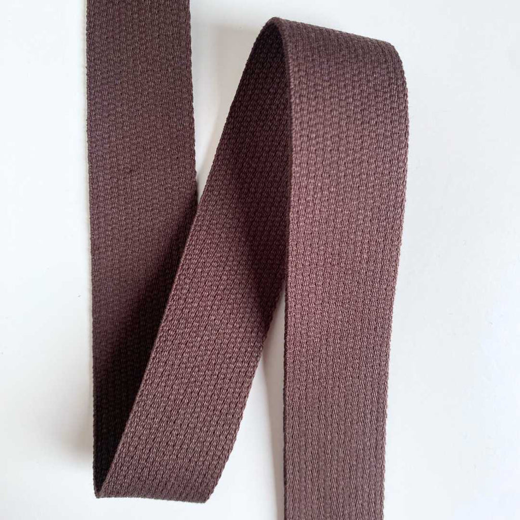 Bag Cotton Webbing/Strapping (30mm) - Chocolate Brown