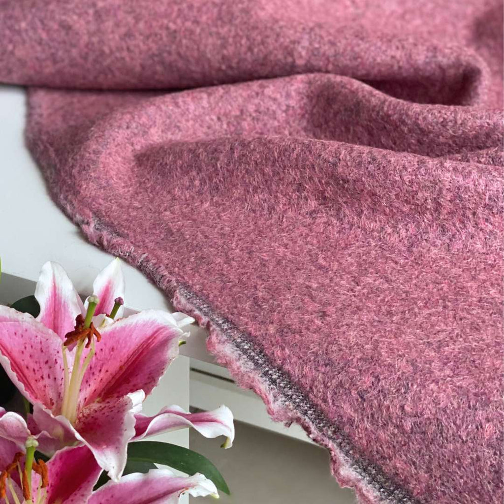 Double Faced Splittable Wool Deadstock Fabric - Dusty Pink - Priced pe ...