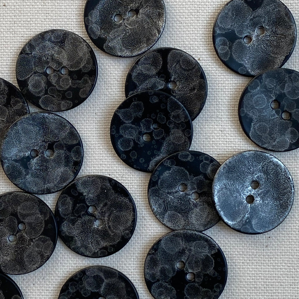 Gunmetal Black Metal Button (multiple sizes)
